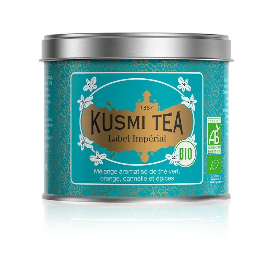 Kusmi Tea boite Label Impérial bio 100g - Thé en vrac Kusmi Tea - Cafés ...